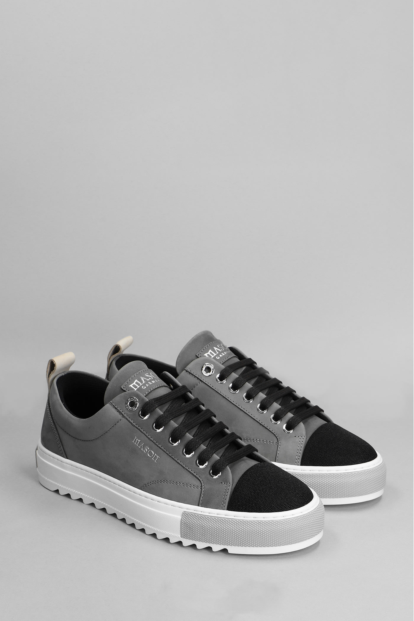 Mason Garments Astro Sneakers In Grey Nubuck | ModeSens
