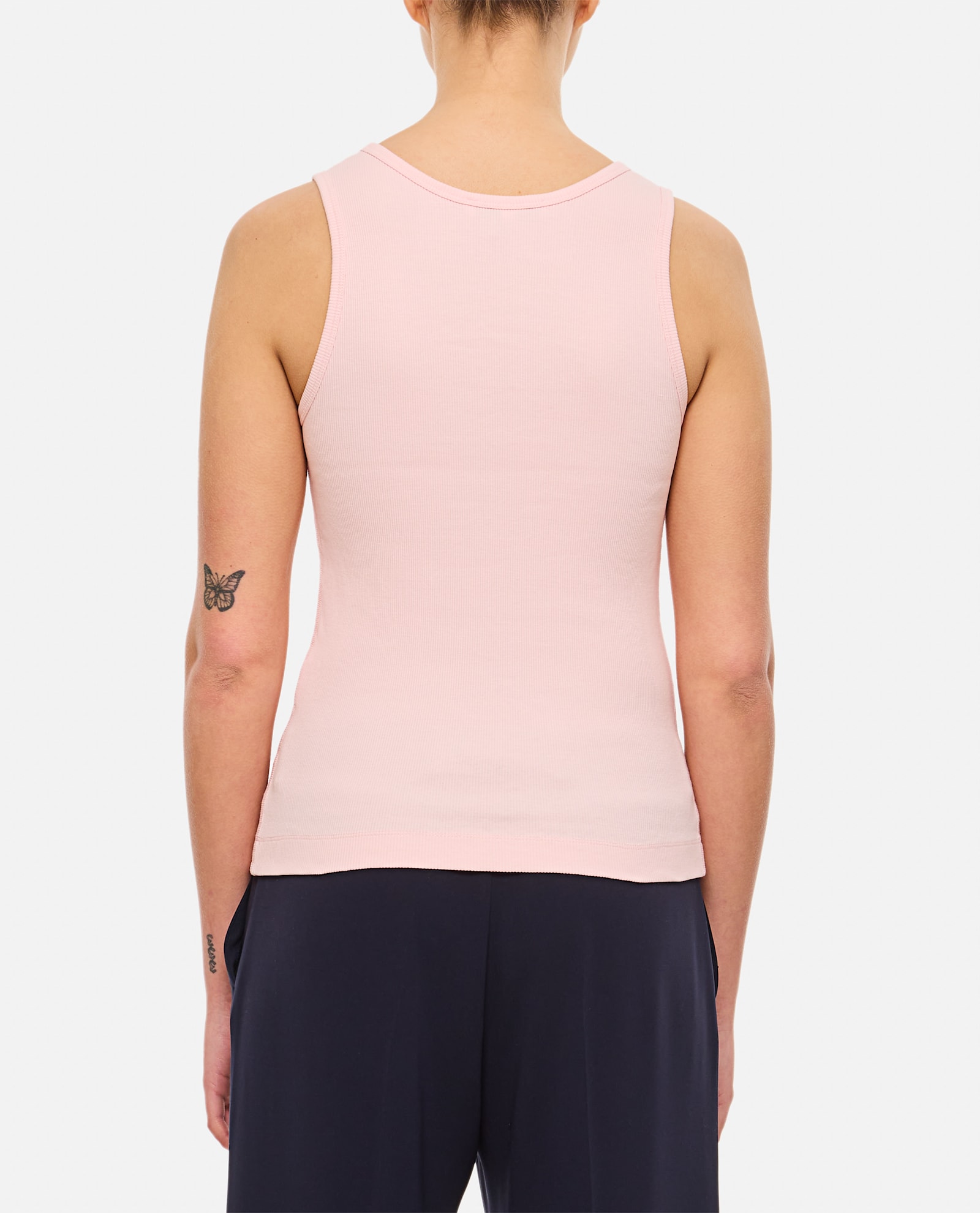 Maison Kitsuné Light Pink Ribbed Tank Top | ModeSens