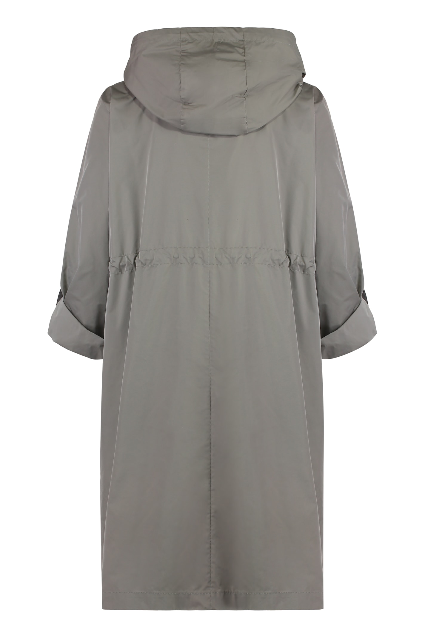 Moorer Isadora Techno Fabric Trench Coat In Grey | ModeSens