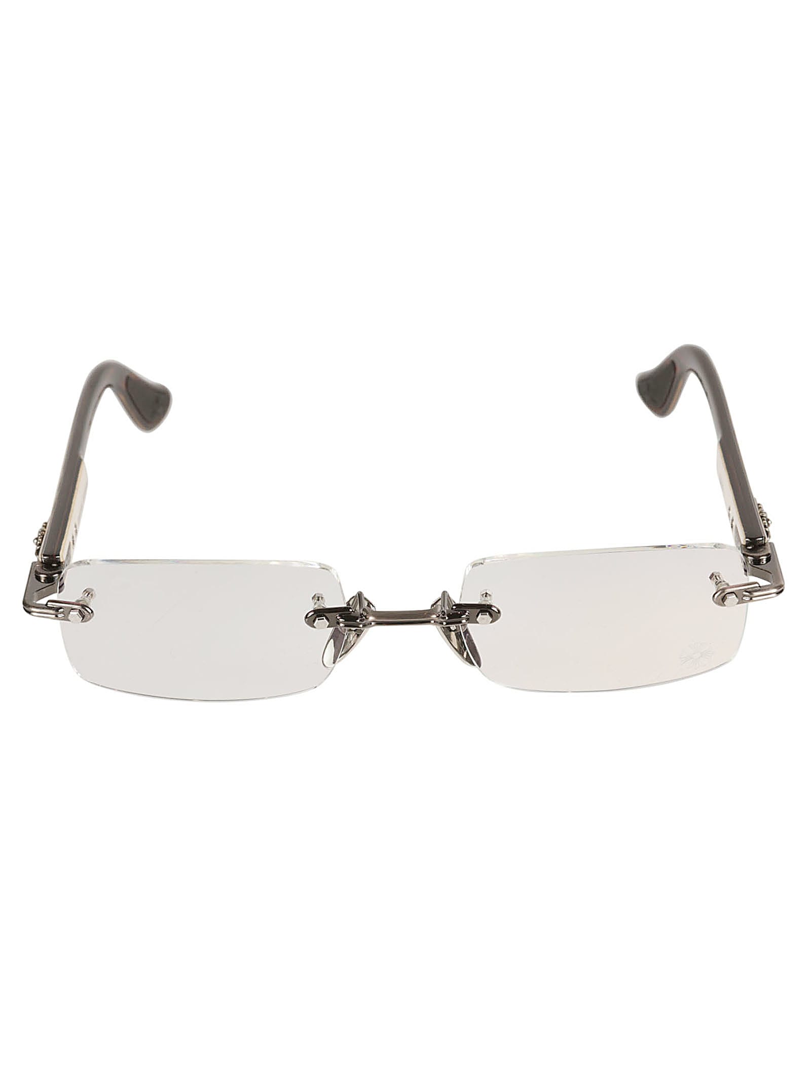 Chrome Hearts Rectangle Rimless Frame In Nero | ModeSens