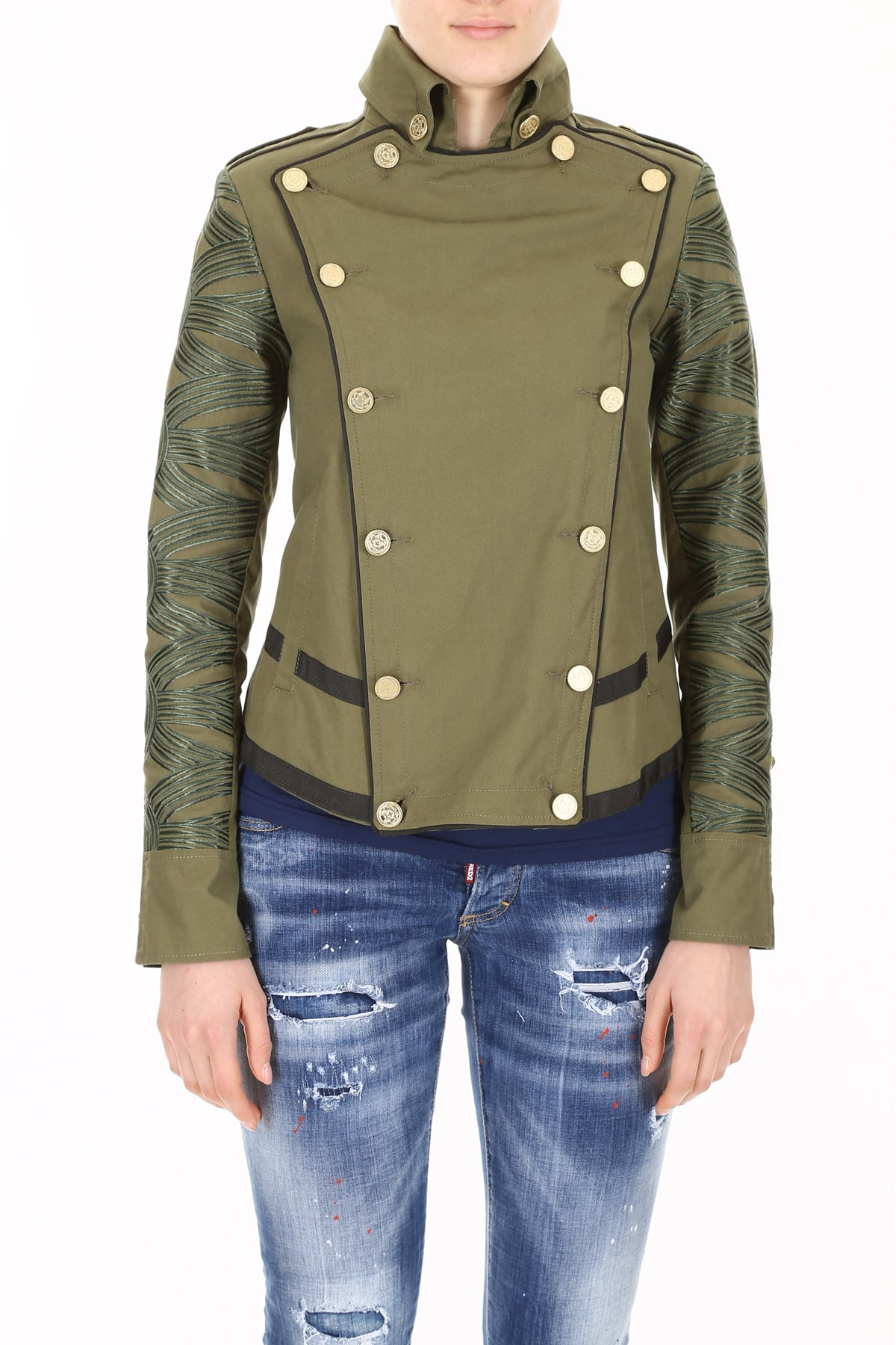 Mr & Mrs Italy Mr & Mrs Italy Jacket With Embroidery - ARMY (Green ...