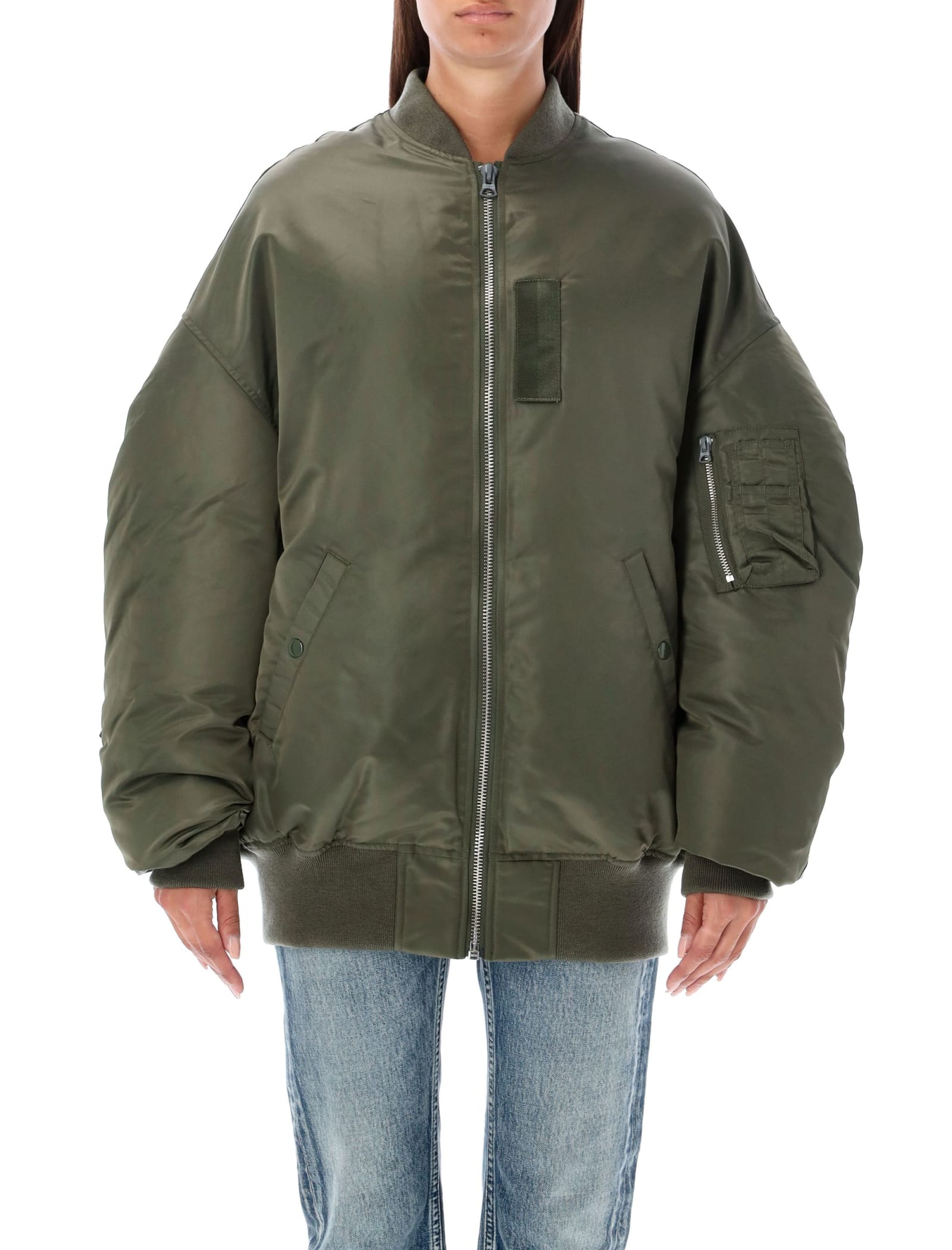 R13 Oversize Bomber Jacket In Green | ModeSens
