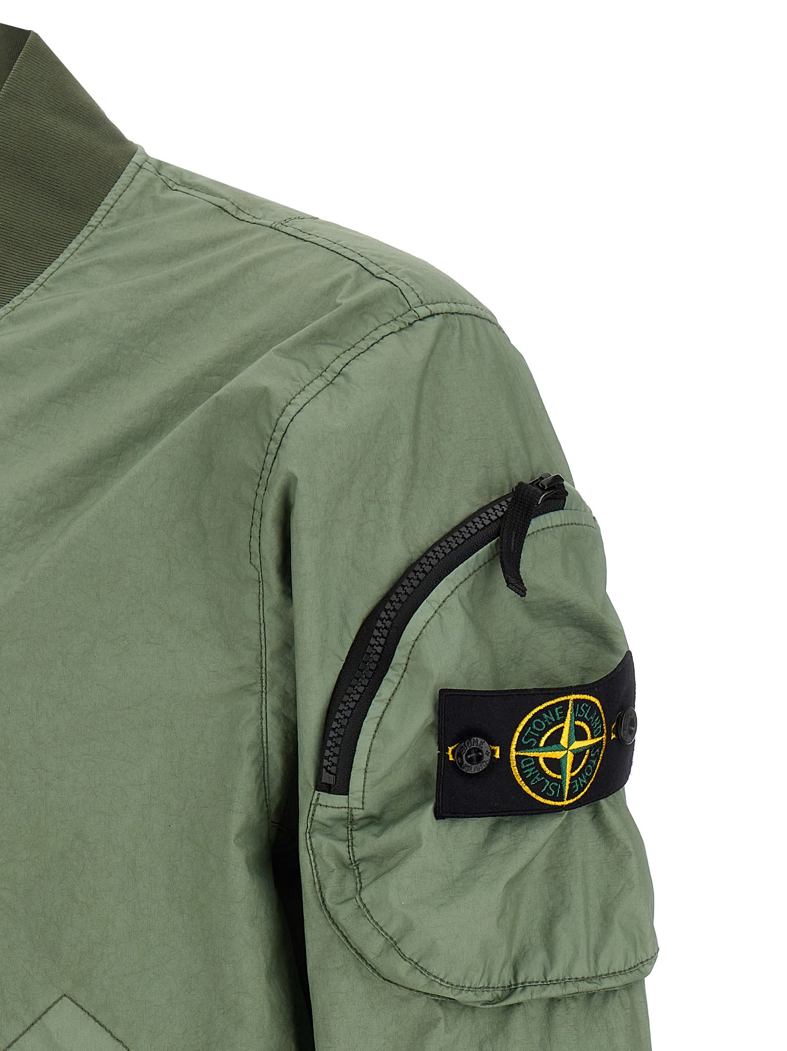 Stone Island Membrana 3l Tc Bomber Jacket In Green | ModeSens