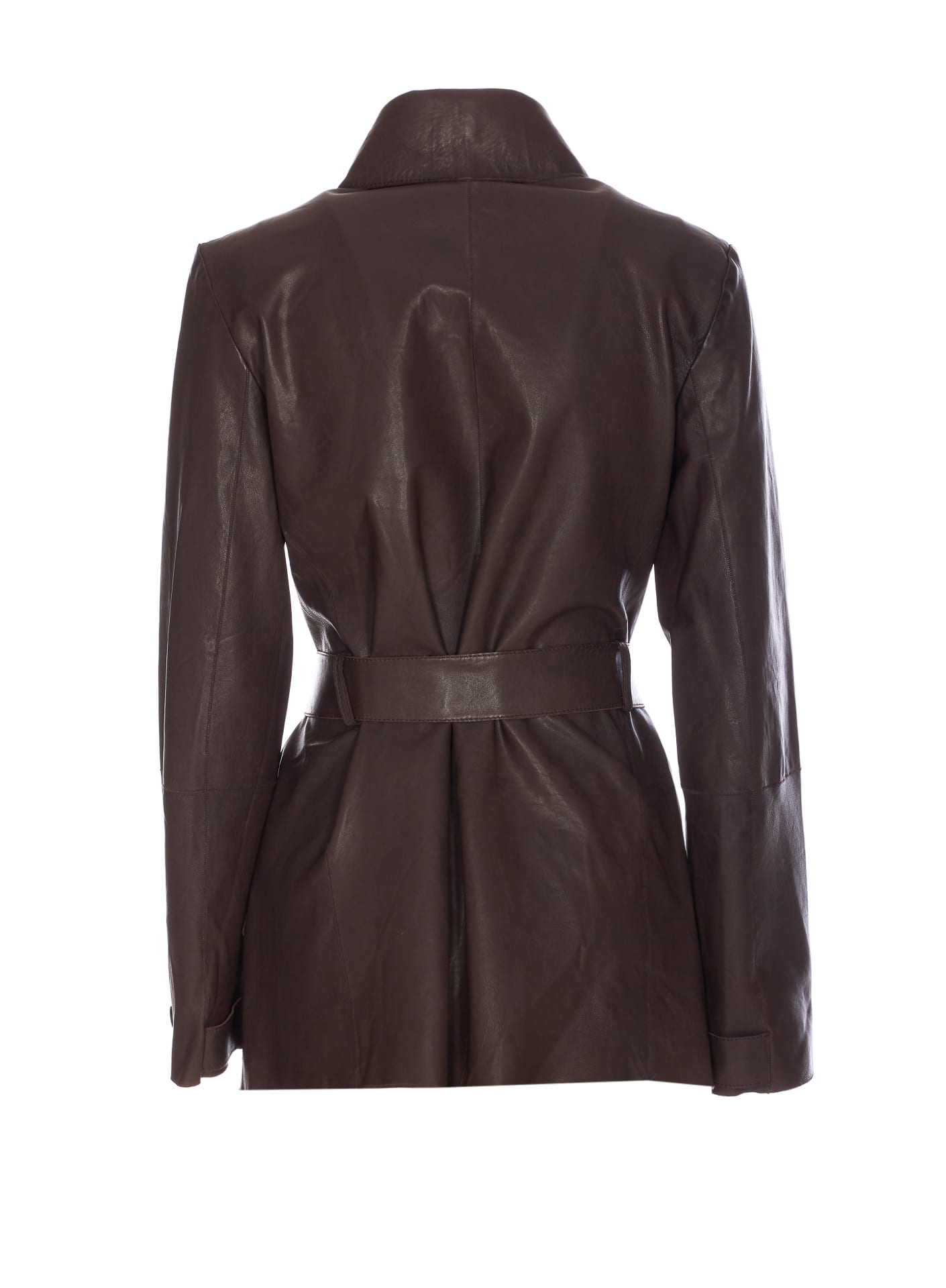 Bully Leather Jacket In Brown | ModeSens