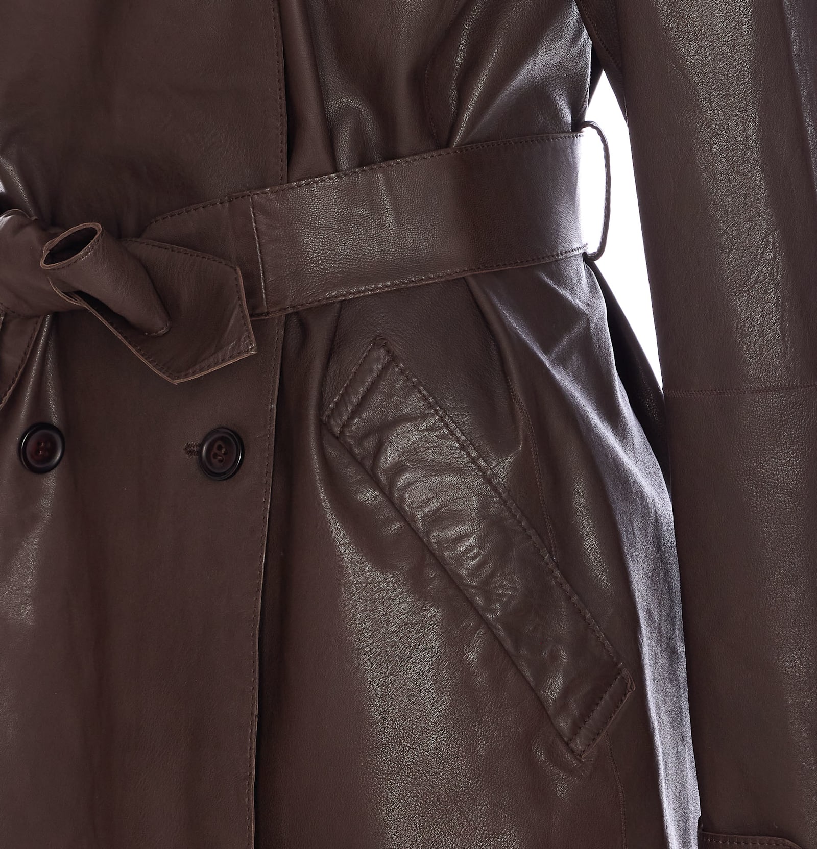 Bully Leather Jacket In Brown | ModeSens