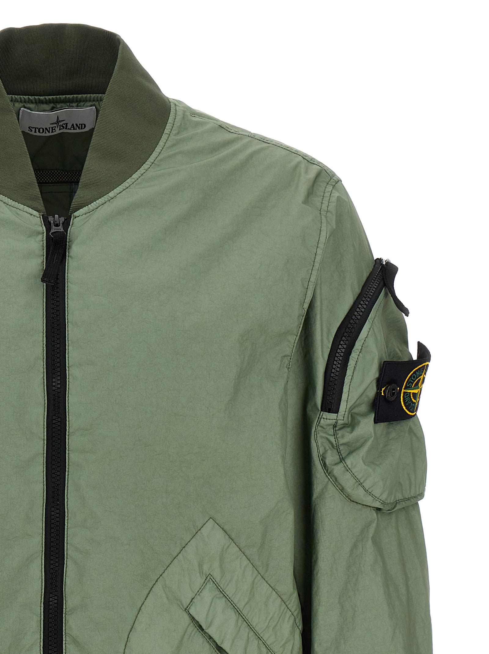 Stone Island Membrana 3l Tc Bomber Jacket In Green | ModeSens