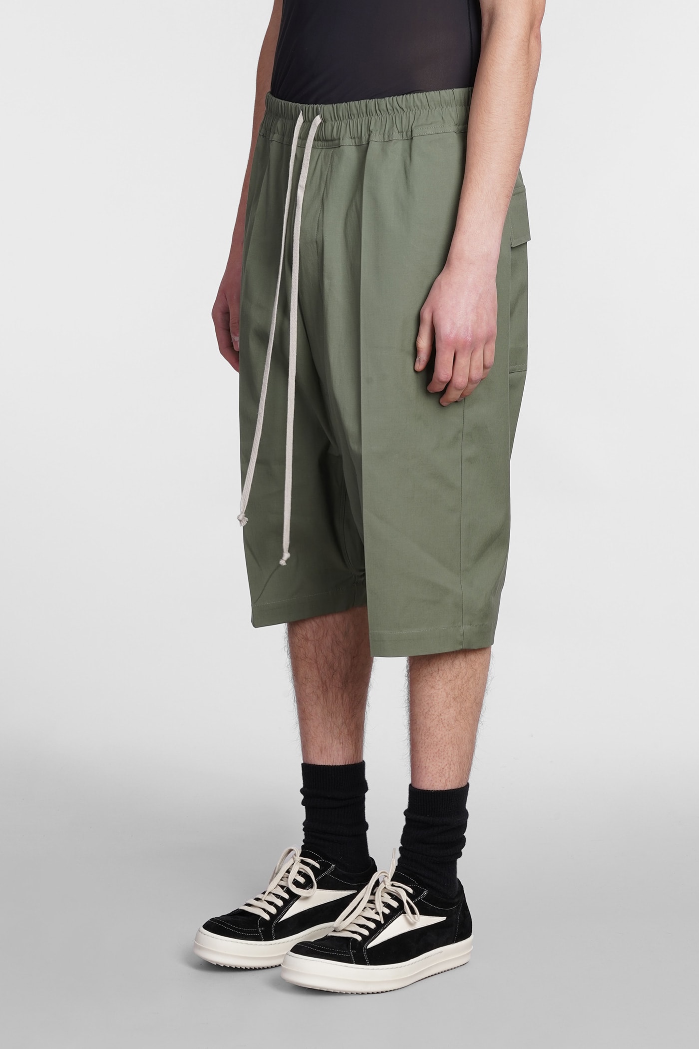 Rick Owens Rick Pods Drop-crotch Shorts In Green | ModeSens