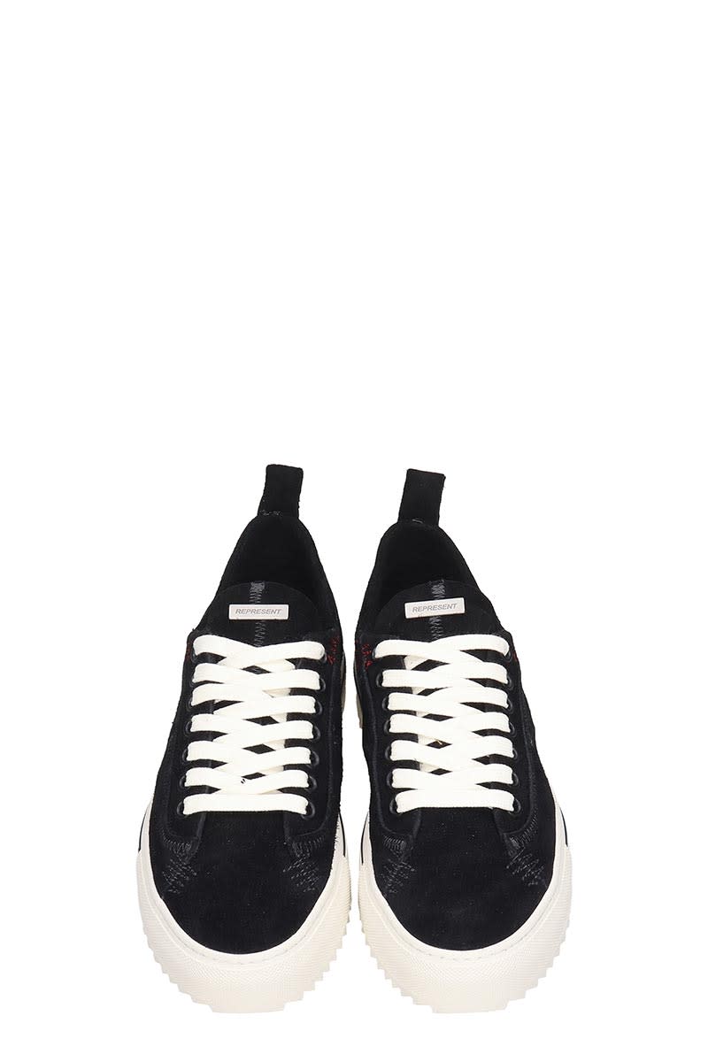 REPRESENT REPRESENT Alpha Low Sneakers In Black Suede - black ...