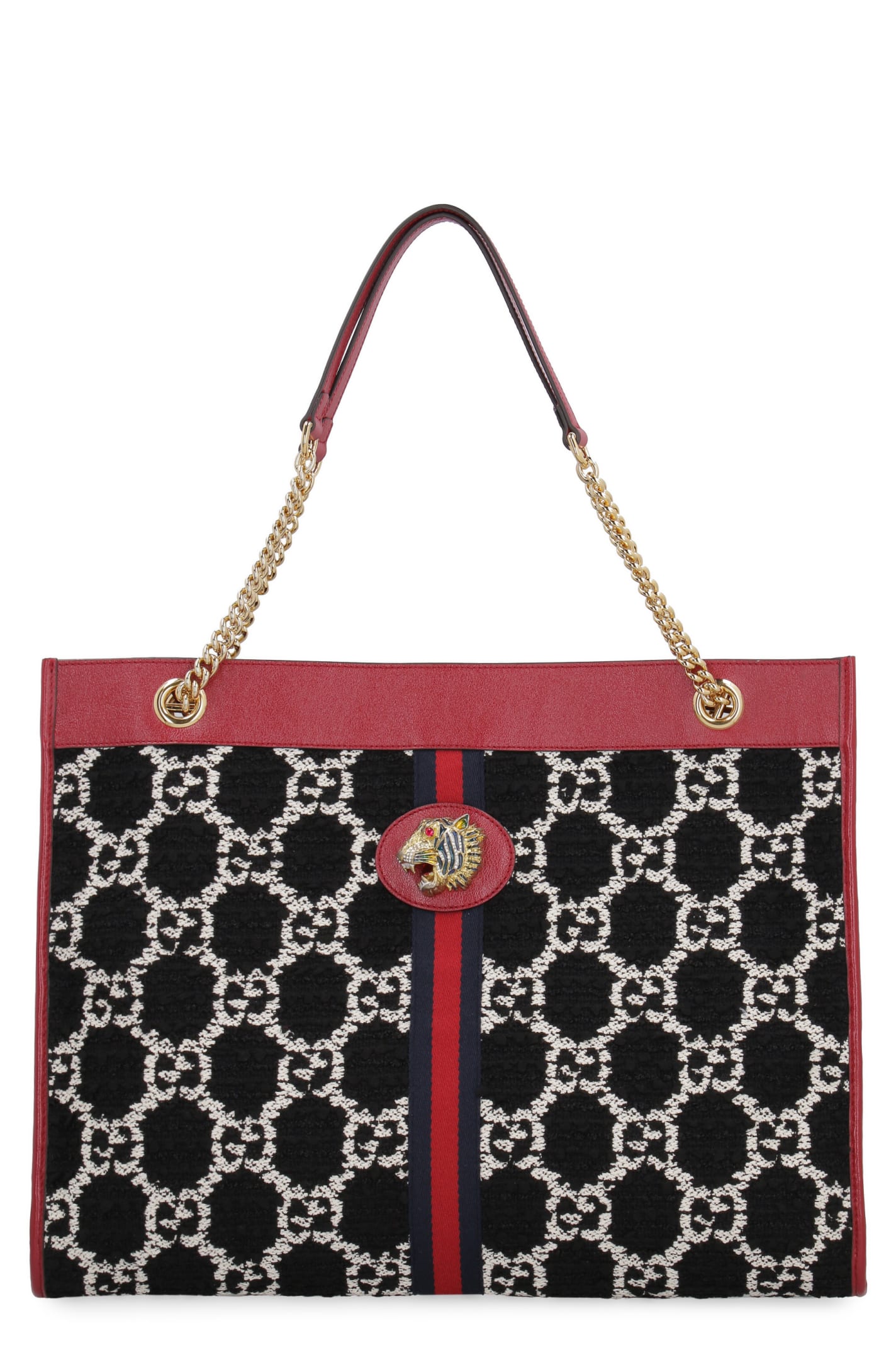 Gucci Rajah Tweed Tote Bag | ModeSens