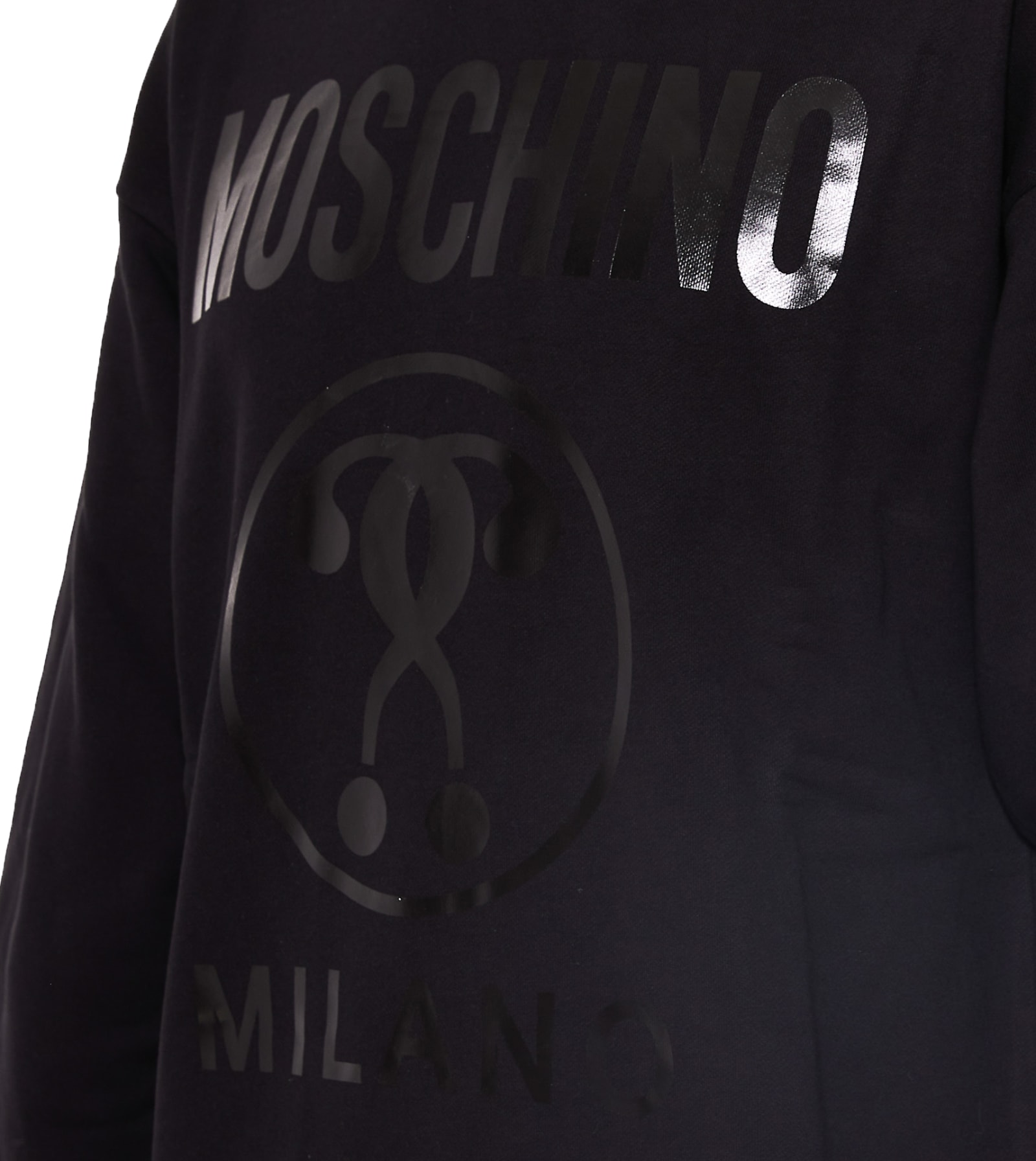 Moschino Double Question Mark Sweatshirt In Black | ModeSens