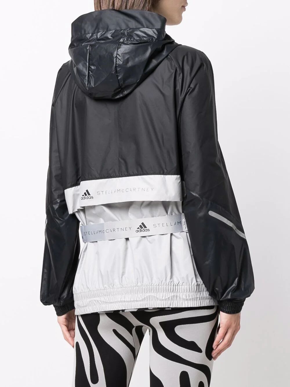 Adidas By Stella Mccartney Packable Hooded Recycled-fibre Windbreaker ...