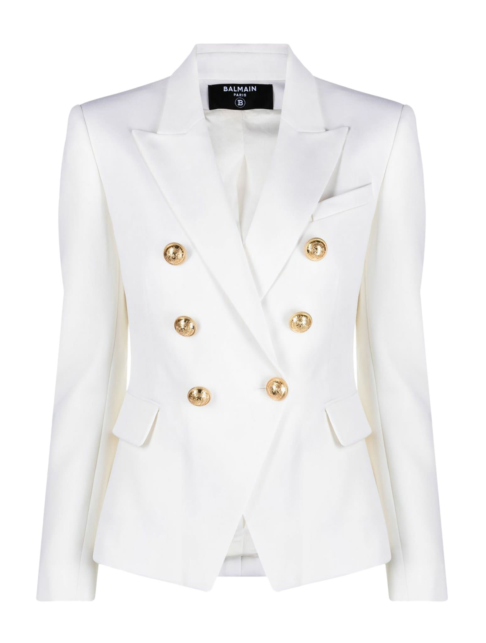 Balmain 6 Btn Gdp Jacket In Fa Blanc | ModeSens