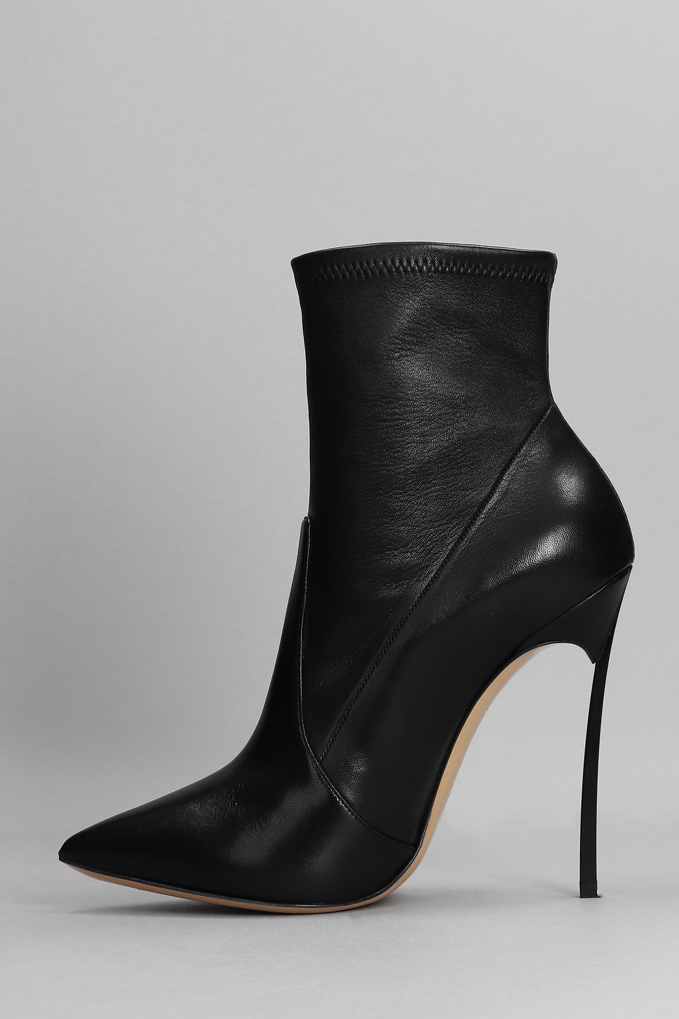 Casadei High Heels Ankle Boots In Black Leather | ModeSens