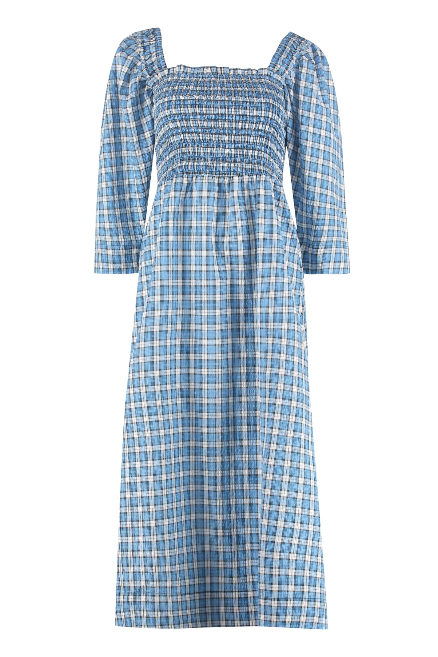 Ganni Checked Midi Dress | Smart Closet