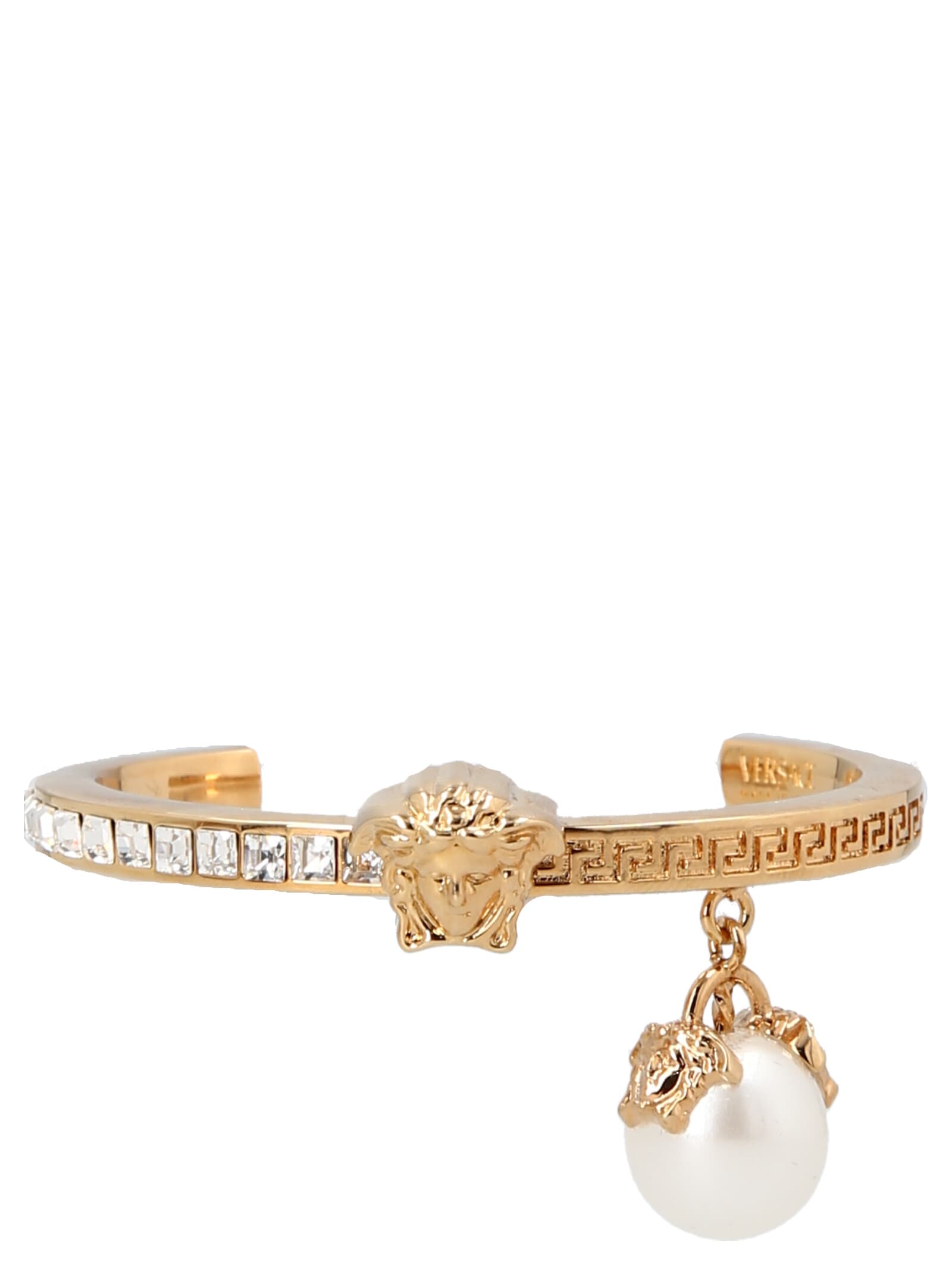 Versace 'medusa' Pearl Bangle In Gold | ModeSens