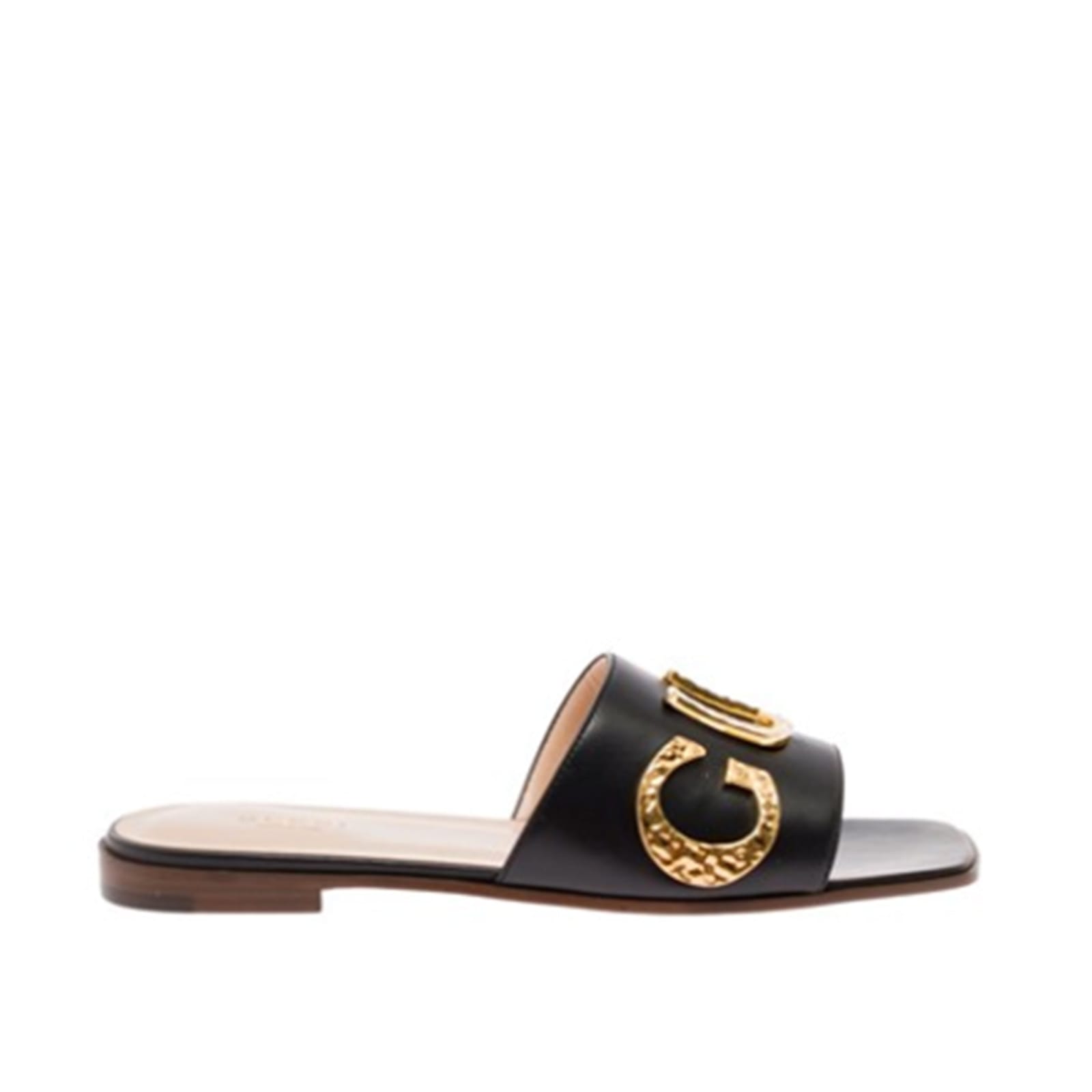 Gucci Leather Sandals In Black | ModeSens