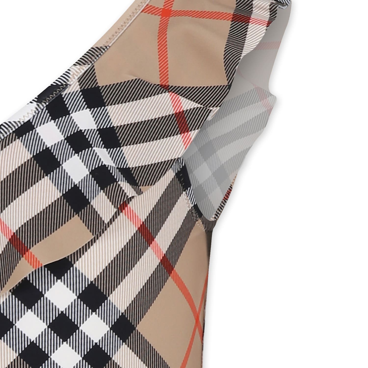 Burberry Kids' Beige Swimsuit For Girl With Iconic Vintage Check | ModeSens
