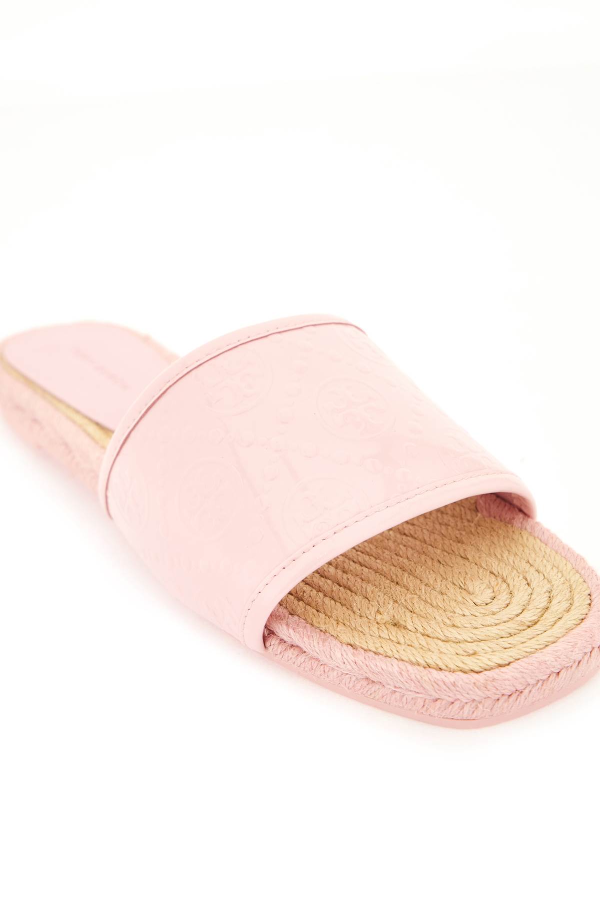 Tory Burch T Monogram Slides In Beige | ModeSens