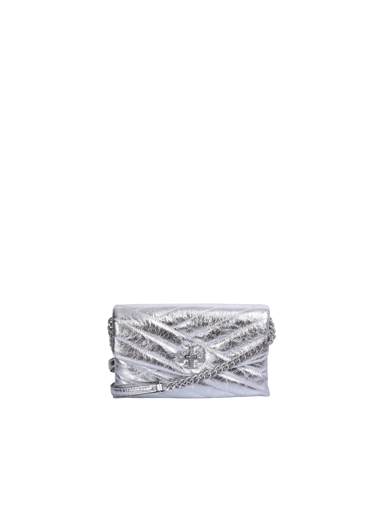 Tory Burch Kira Crossbody Silver Bag In Metallic | ModeSens