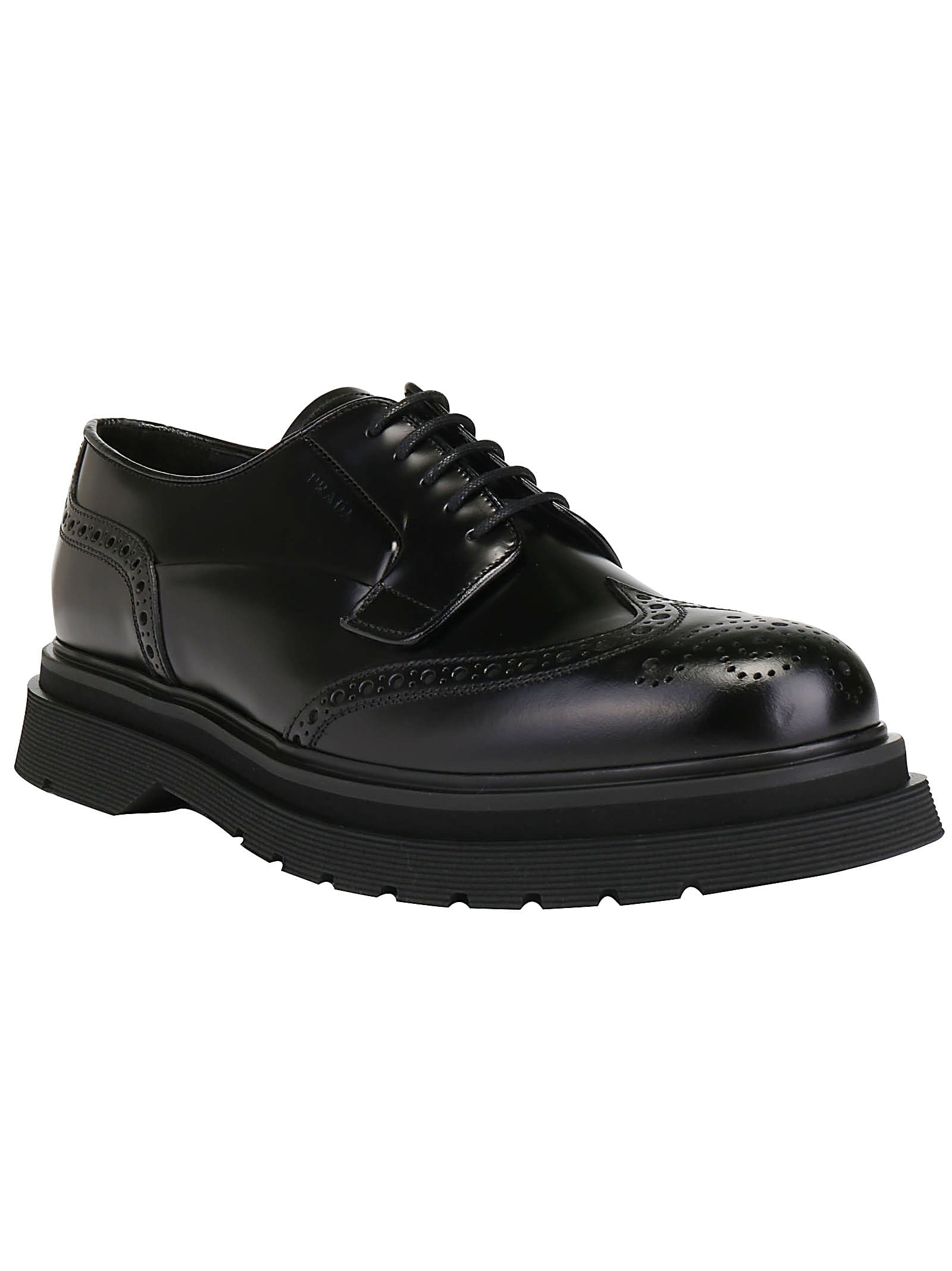 Prada Prada Platform Derby Lace Up - Nero - 11019687 | italist