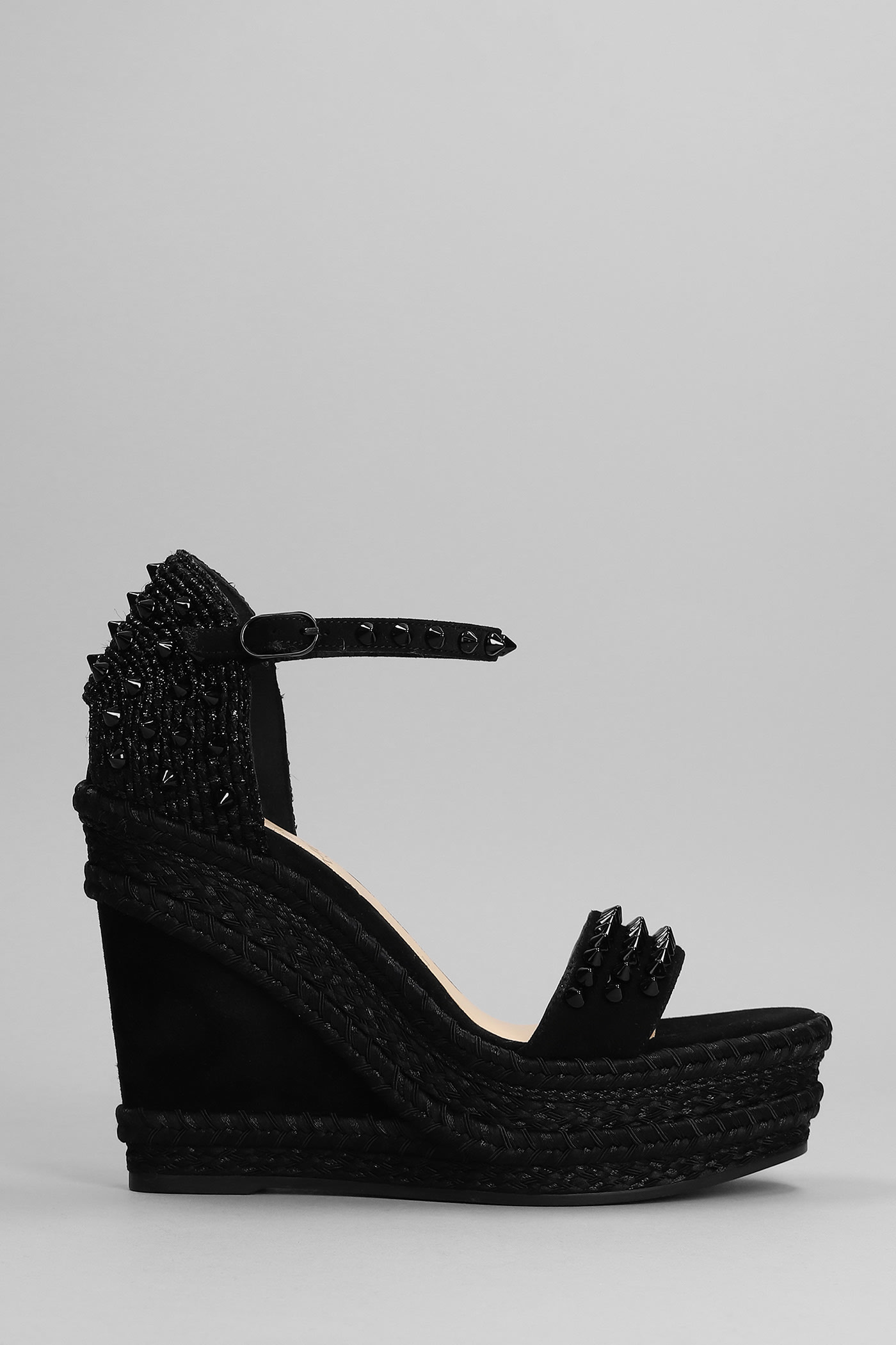Christian Louboutin Madmonica Wedges In Black Leather | ModeSens