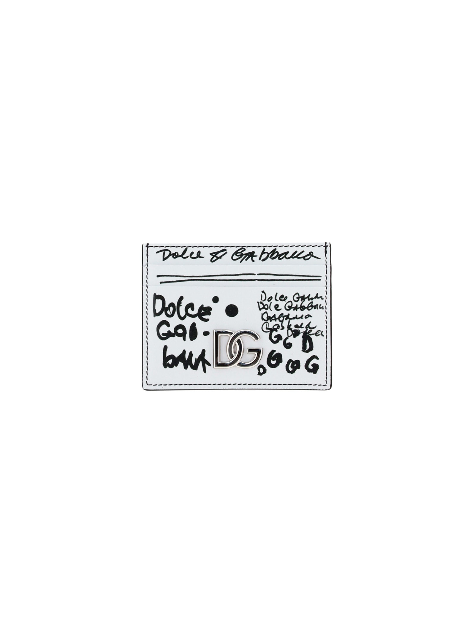 Dolce & Gabbana Card Holder In Logo2 Nero F.bco Ott | ModeSens