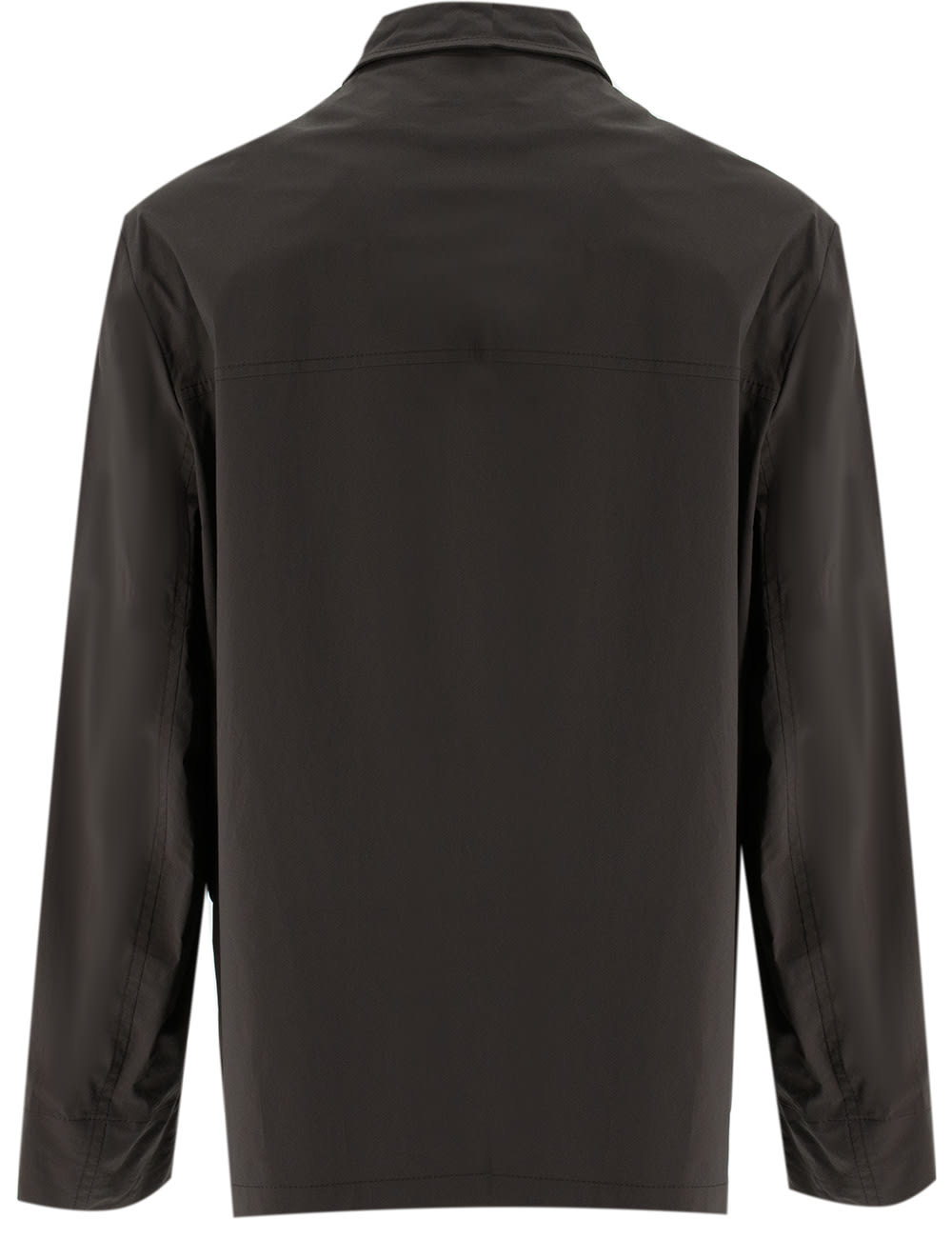 Brunello Cucinelli High-neck Long-sleeved Jacket In Testa Di Moro ...