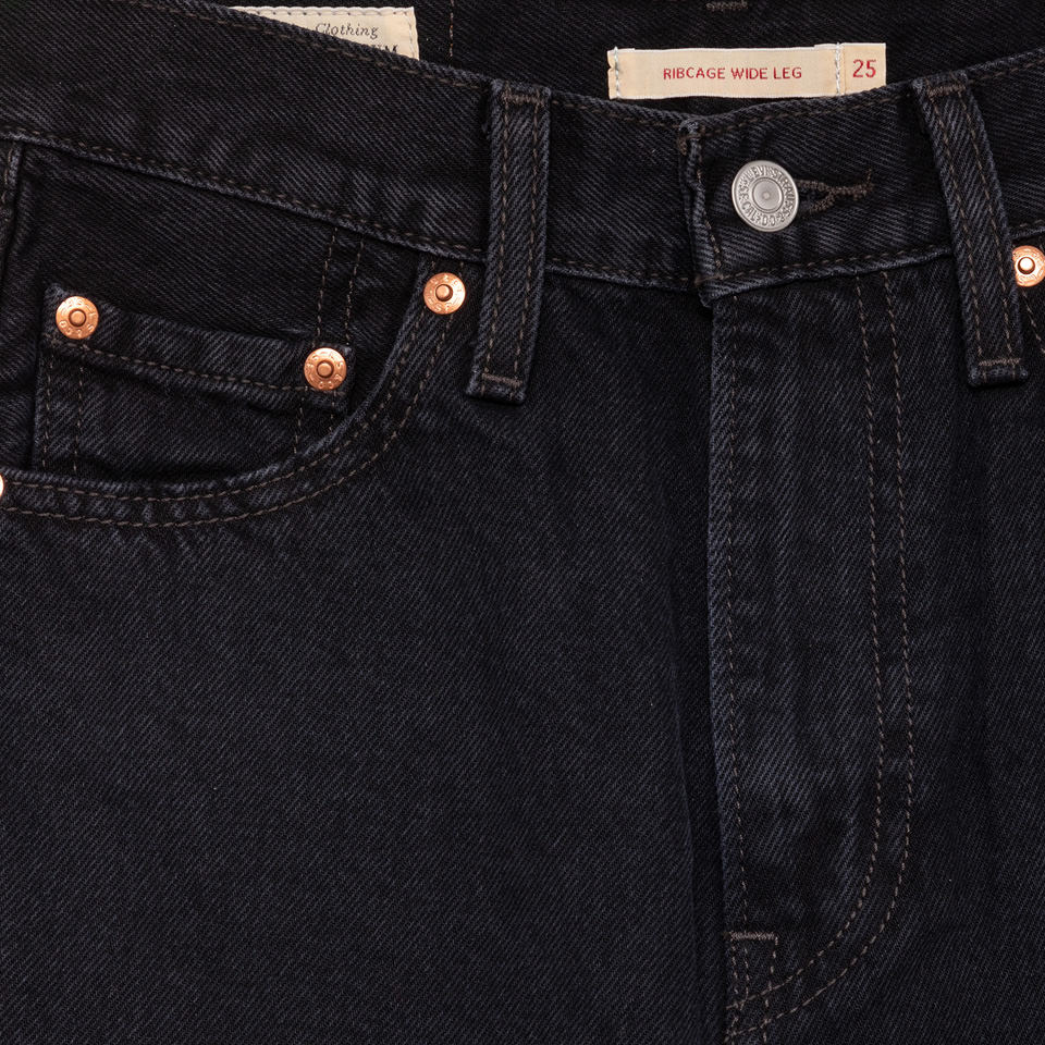 Levi's Levis Ribcage Wide Leg Jeans In 0001 | ModeSens