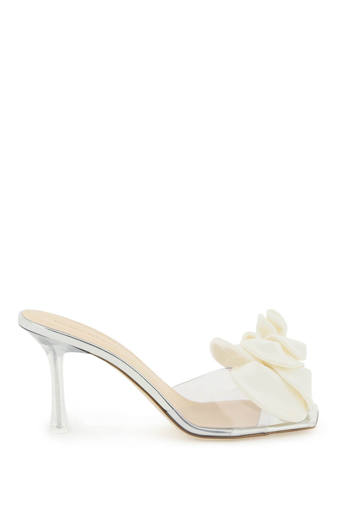 Magda Butrym 'flower Plexi' Mules In Silver,white | ModeSens