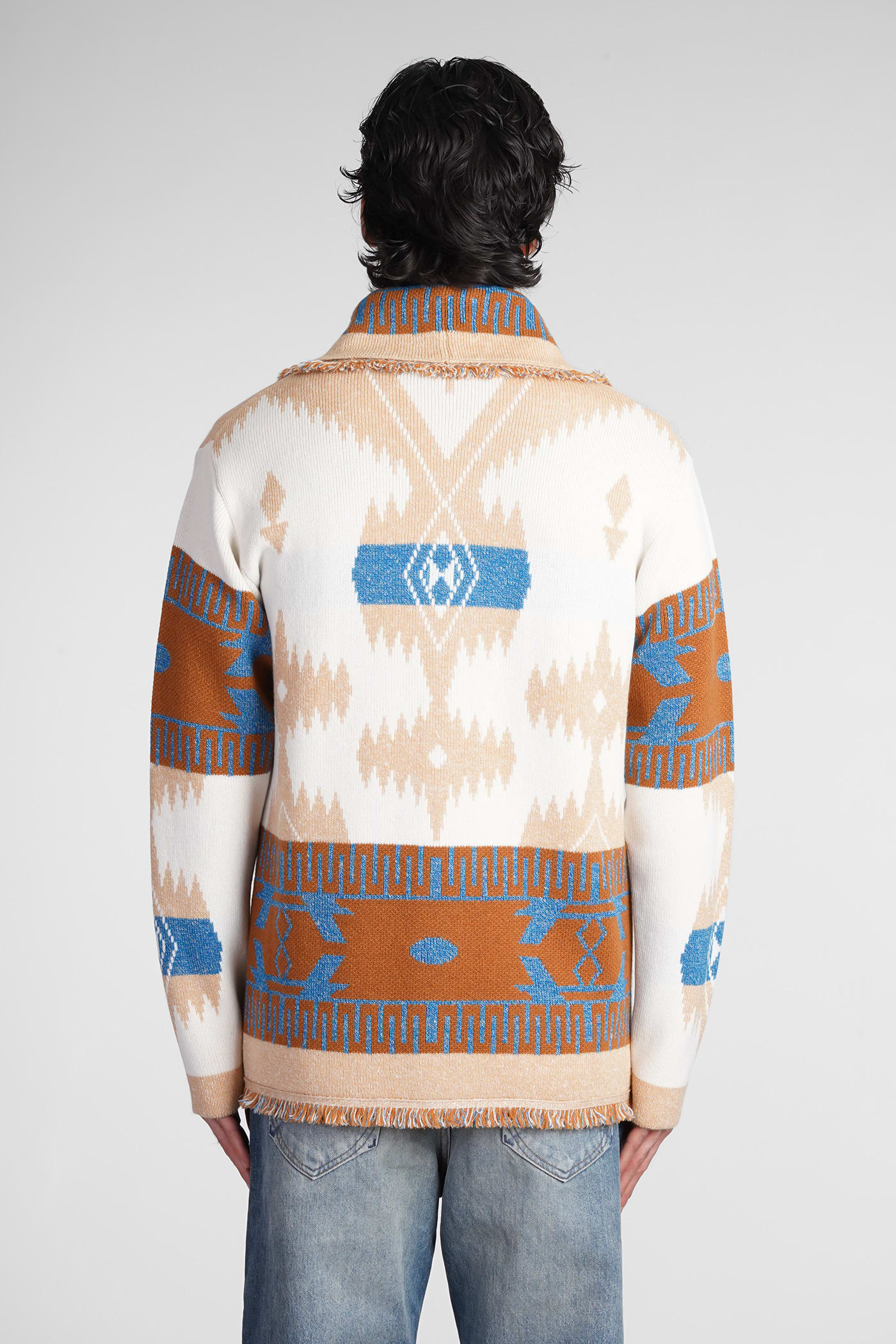 Alanui Cardigan In Blue Wool | ModeSens